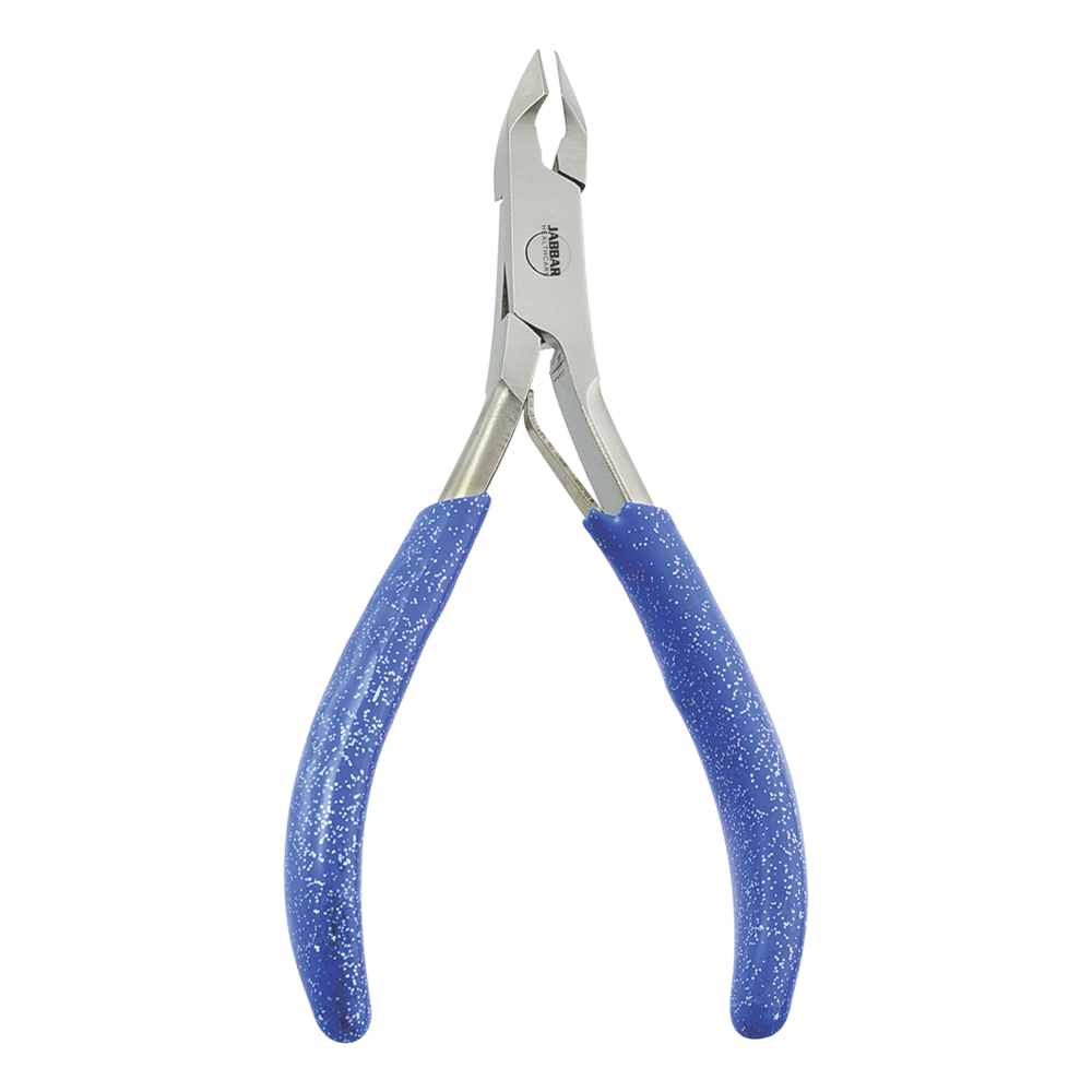 Cuticle Nipper (Lap Joint, PVC Plastic Handle, Single Spring) - Jabbar Healthcare